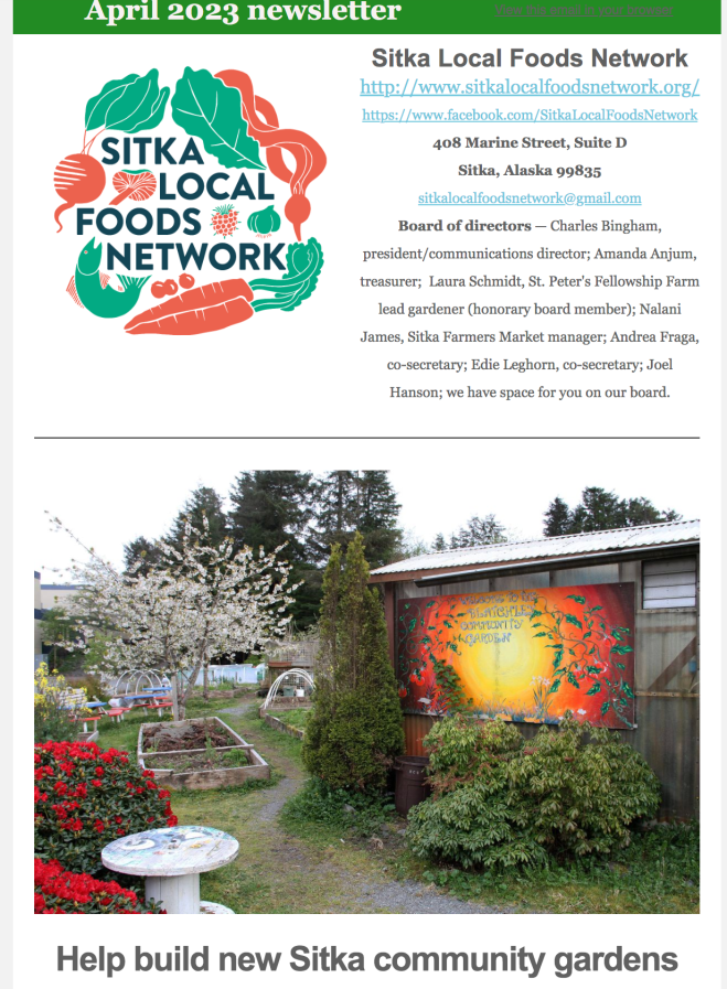 Check out the April 2023 edition of the Sitka Local Foods Network ...
